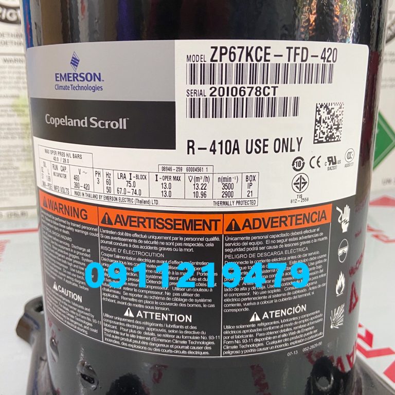 Máy Nén Lạnh Copeland 5HP ZR61KC-TFD-522 | ANKACO.VN